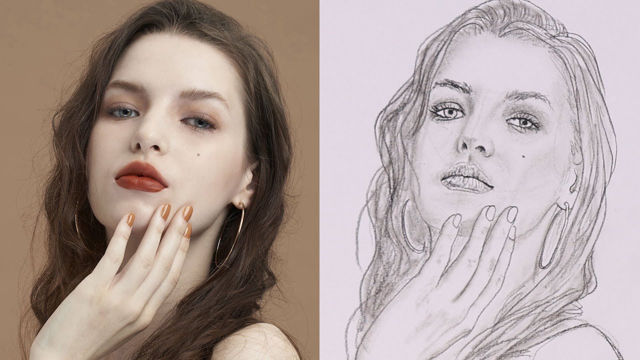 X-Painting:Frontal Portrait Drawing: Perfecting Proportions - YouTube