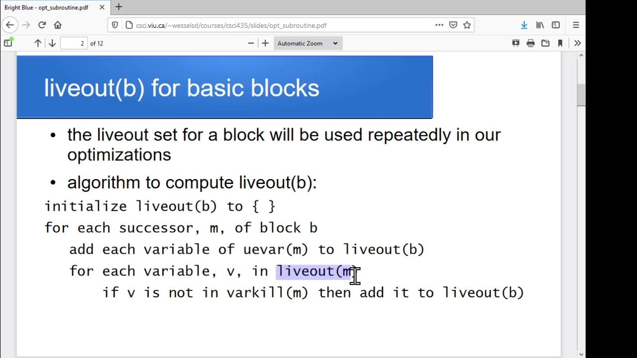 Subroutine Code Optimization Youtube