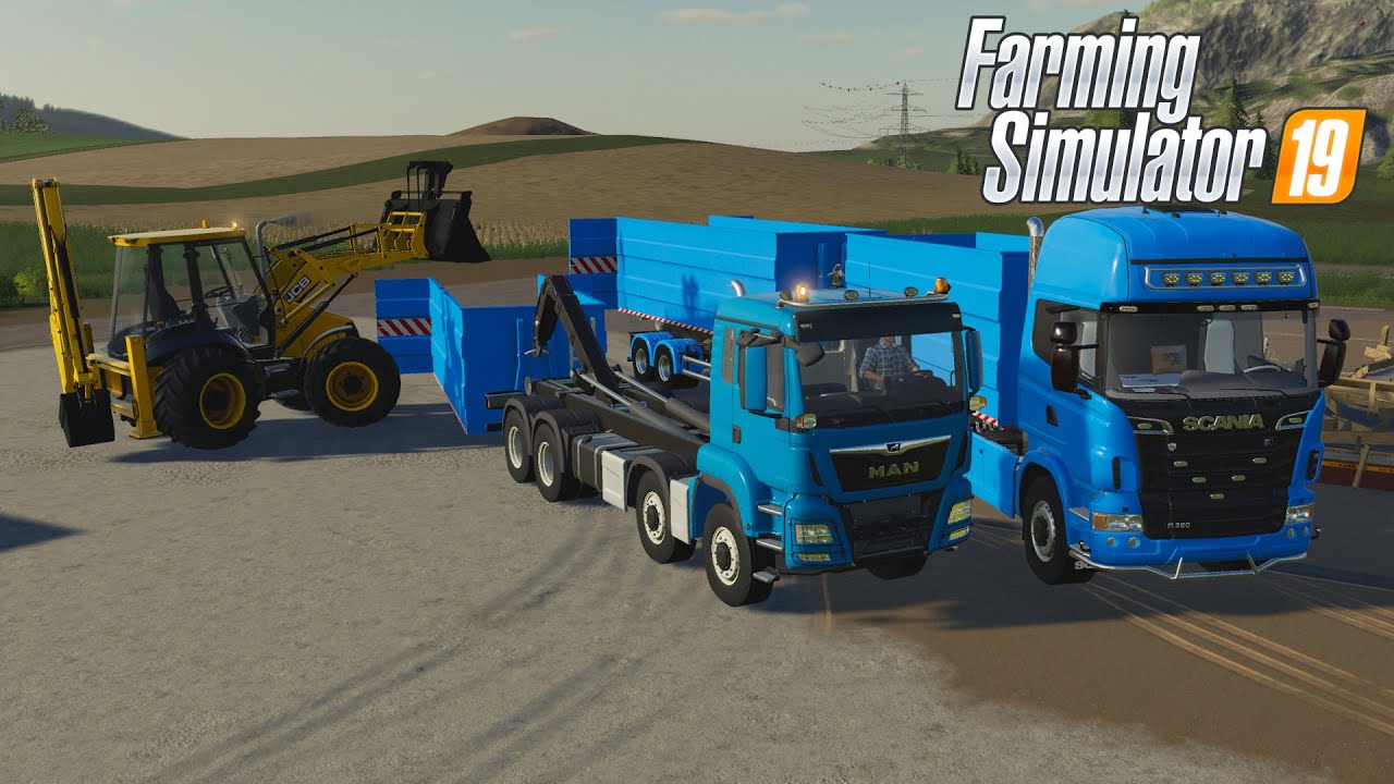 FS19 - TRANSPORT RUBBLE after house demolition with HKL TRUCKS ...
