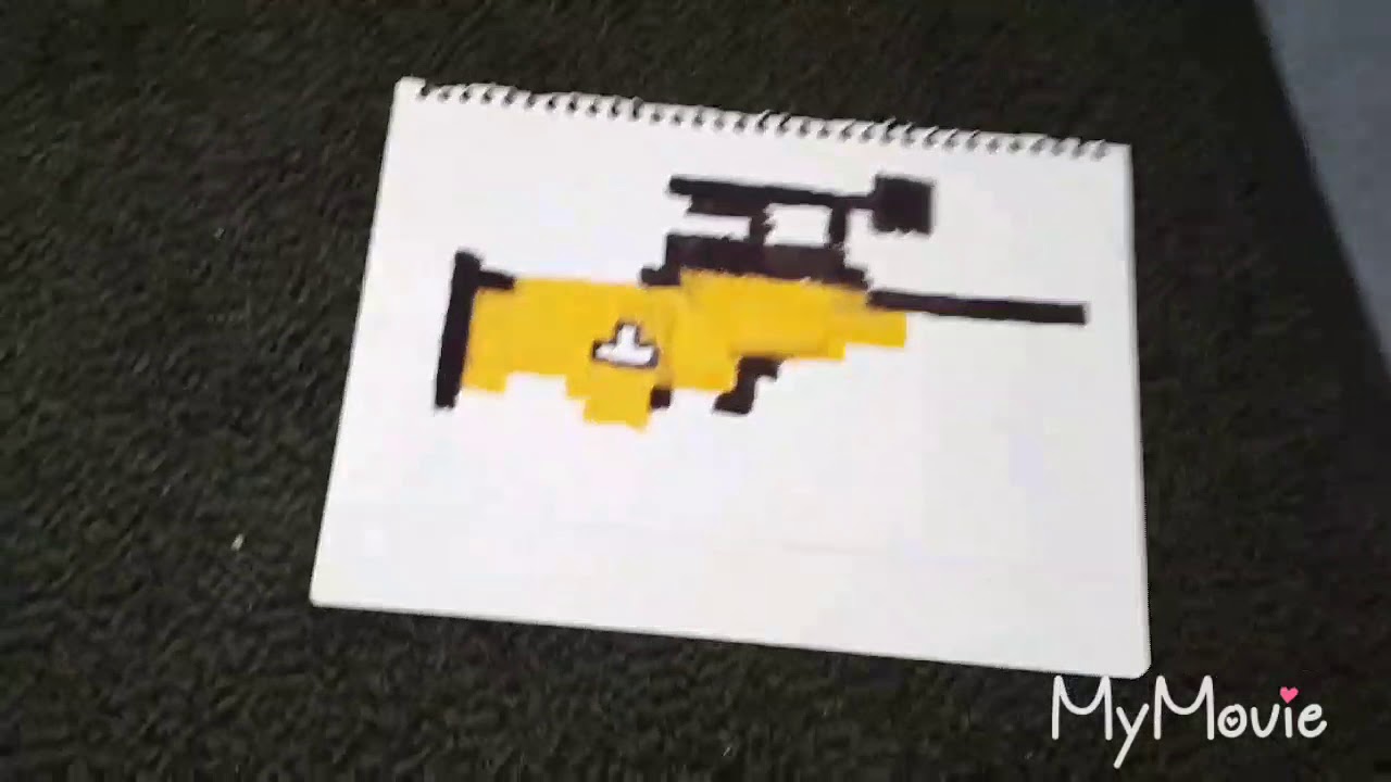 Sniper de fortnight pixel art - YouTube