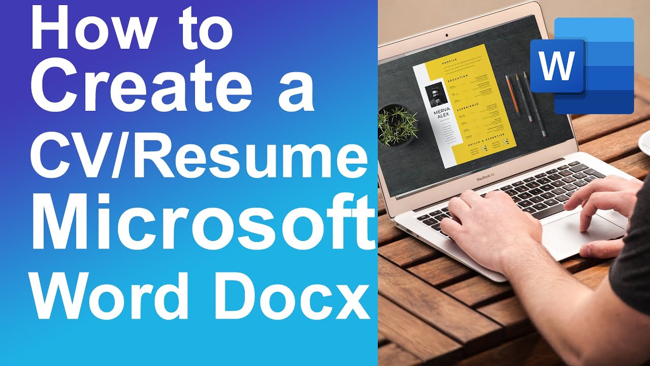 How to create a cv/resume in Microsoft word Docx - YouTube