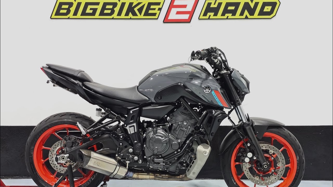 Yamaha MT07 2021 Exhaust sound Xavier slip on stainless - YouTube