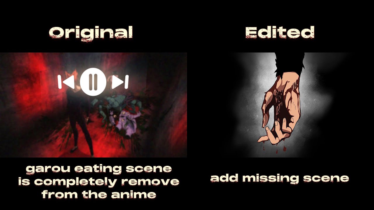 I Tried To Fix / Animate One Punch Man Season 3 Episode 5 (Garou Eating ...