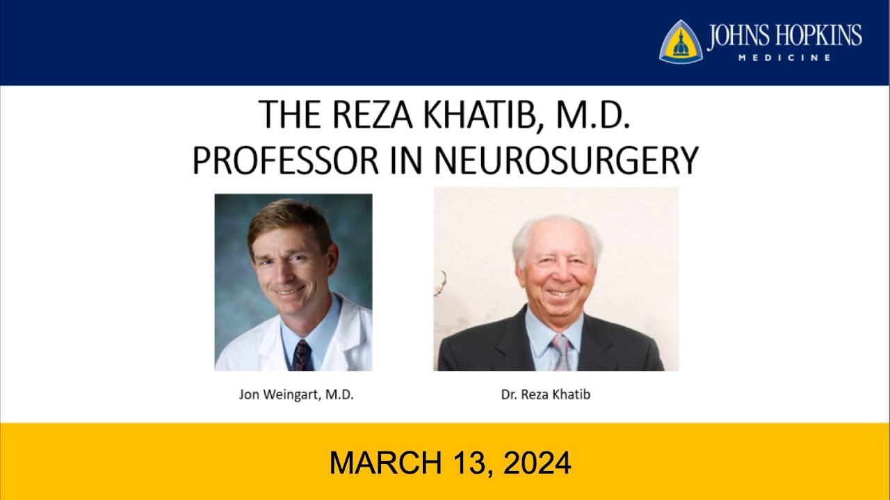 Reza Khatib, M.D. Endowed Professorship at Johns Hopkins - YouTube
