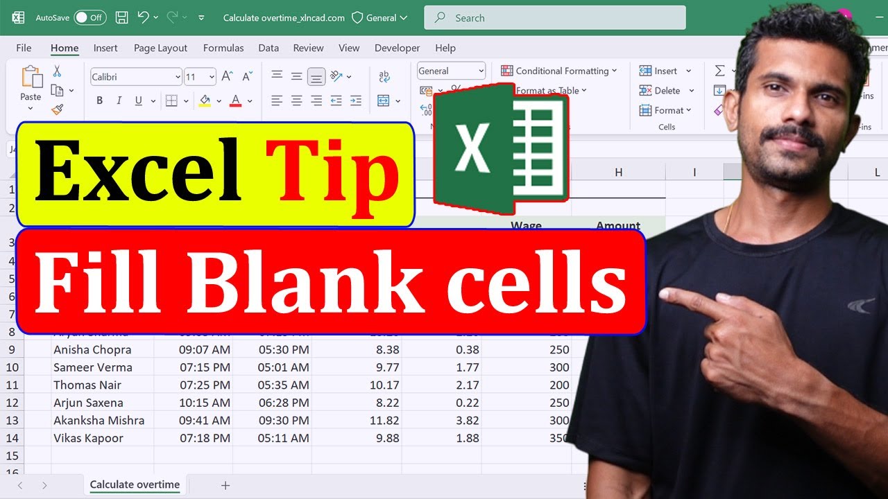 Quick method to Fill blank cells in Excel - YouTube