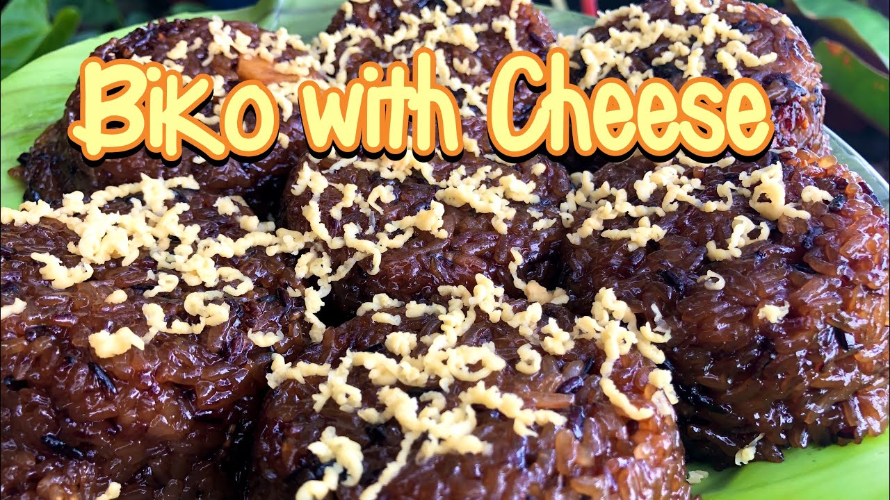 Best Biko Recipe with Cheese Filipino Dessert Delicacy - YouTube