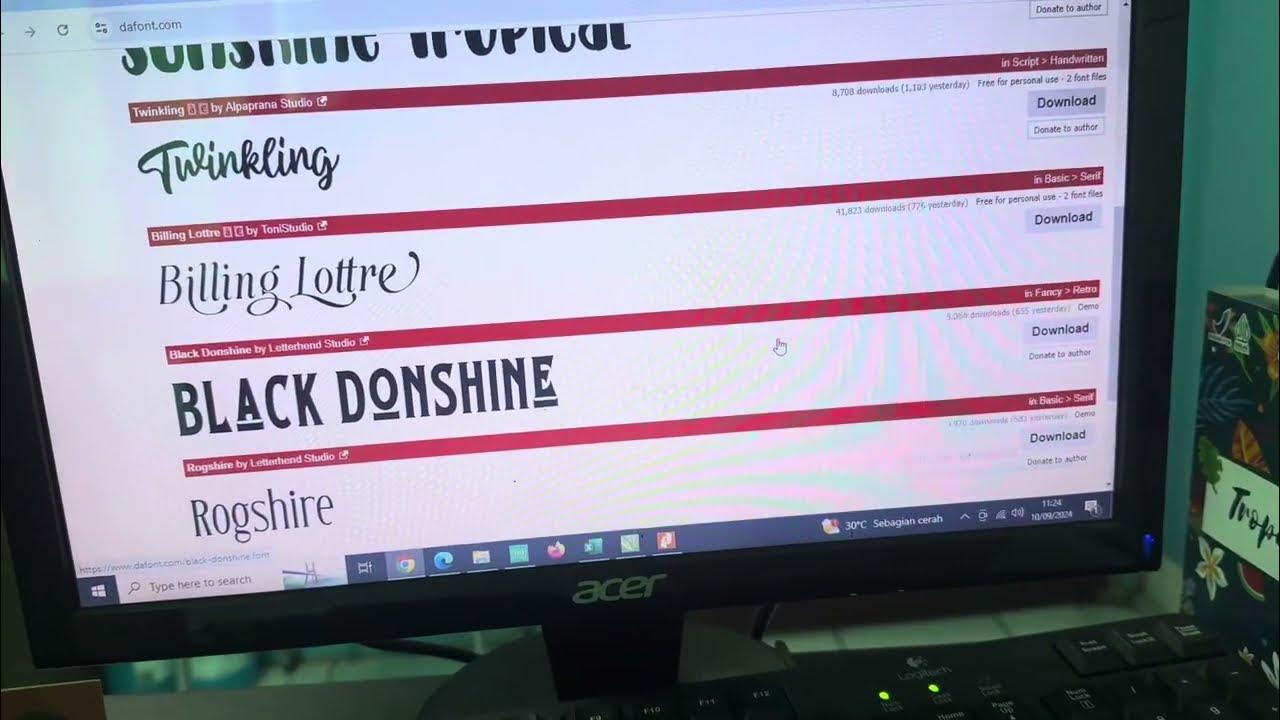 Cara menambahkan font di corel draw - YouTube