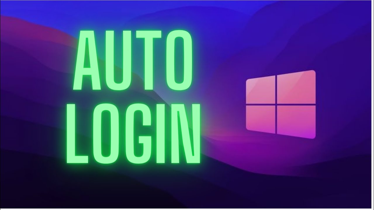 How to create auto login (windows 10) - YouTube