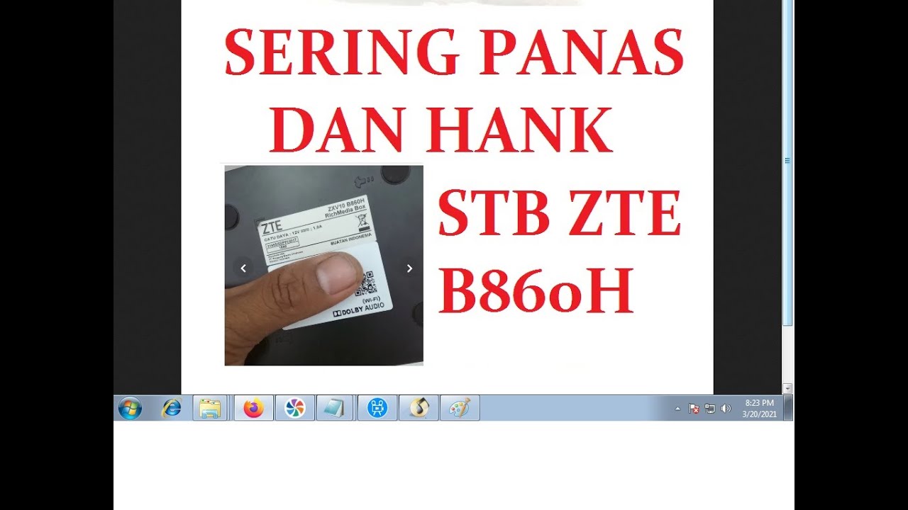 STB ZTE ZXV10 B860H SERING NGEBLANK-RESTART DAN BOX PANAS - YouTube