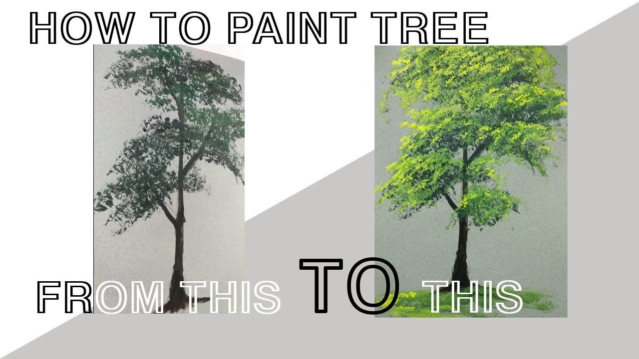 HOW TO PAINT TREE | STEP BY STEP TREE PAINTING | #art #drawing #artwork ...