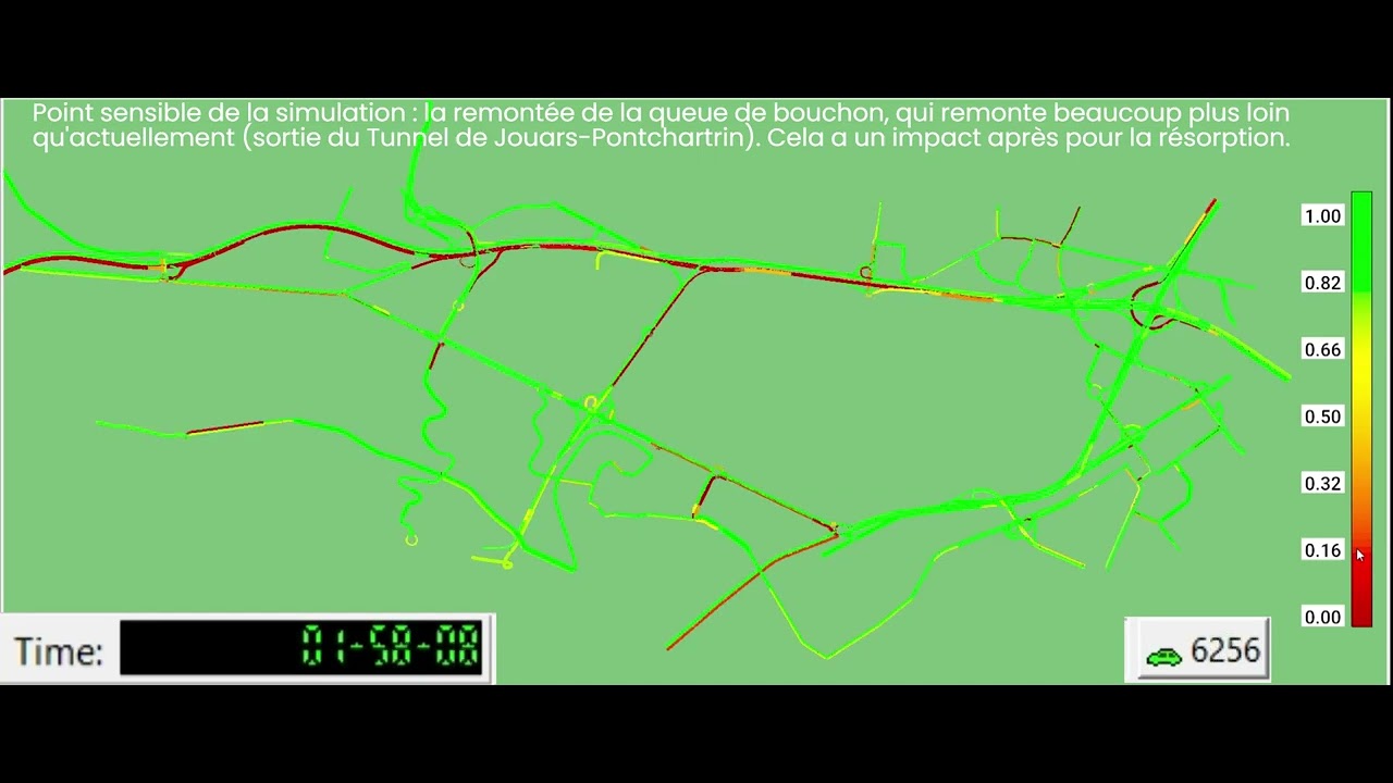 Simulation de trafic SUMO -gui : Route N12 Jouars-Pontchartrain - Saint ...