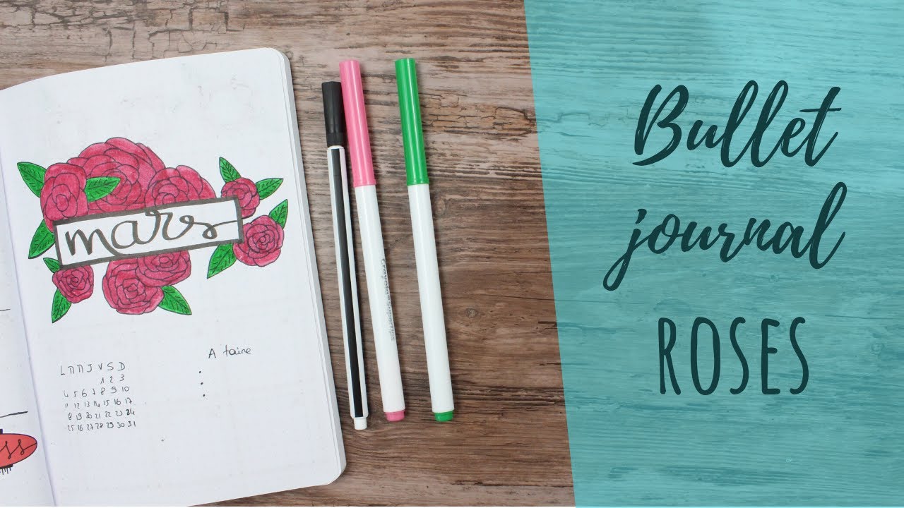 BULLET JOURNAL | Bullet journal roses - YouTube