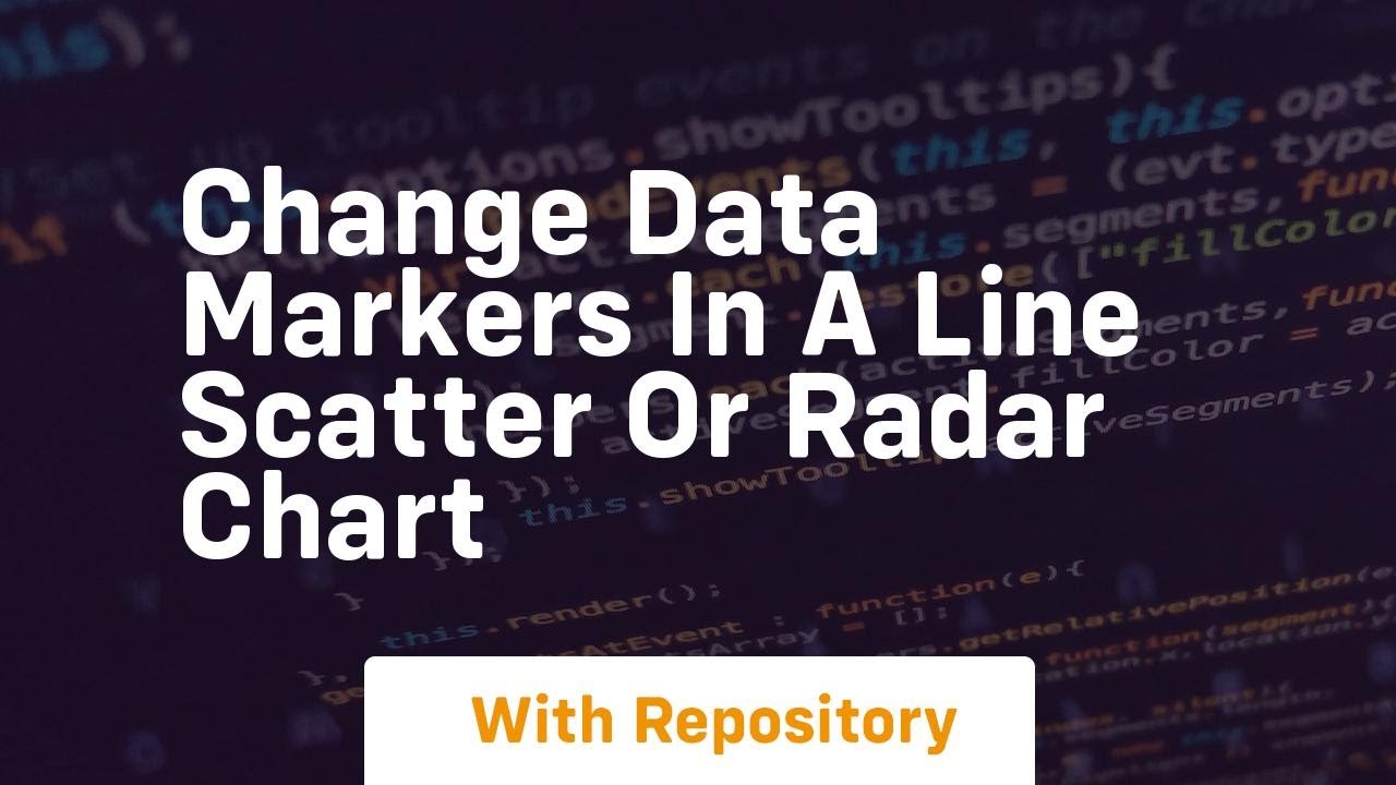 change data markers in a line scatter or radar chart - YouTube