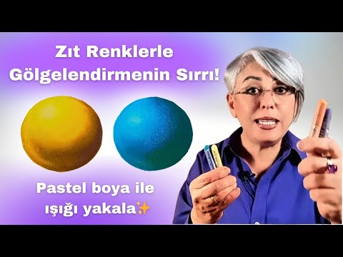 Pastel Boya İle  Zıt Renklerle Gölgelendirme nasıl yapılır /Pastel boya eğitimi 