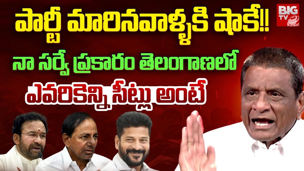 ఆ బడా నేతలకి ఓటమే | Gone Prakash Rao Survey Report On Telangana MP ...