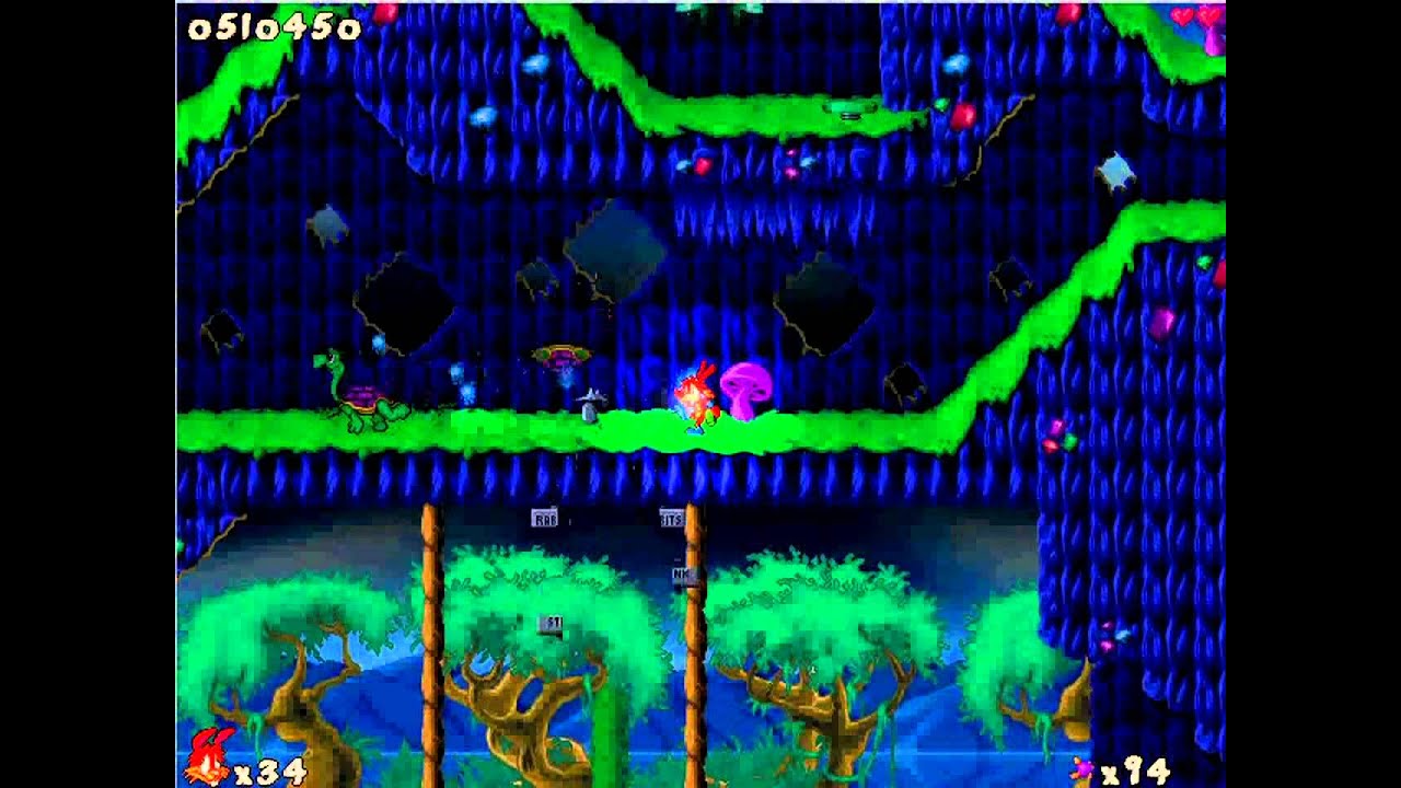 Jazz Jackrabbit 2 Flashback: A Diamondus Forever - Spaz gameplay - YouTube