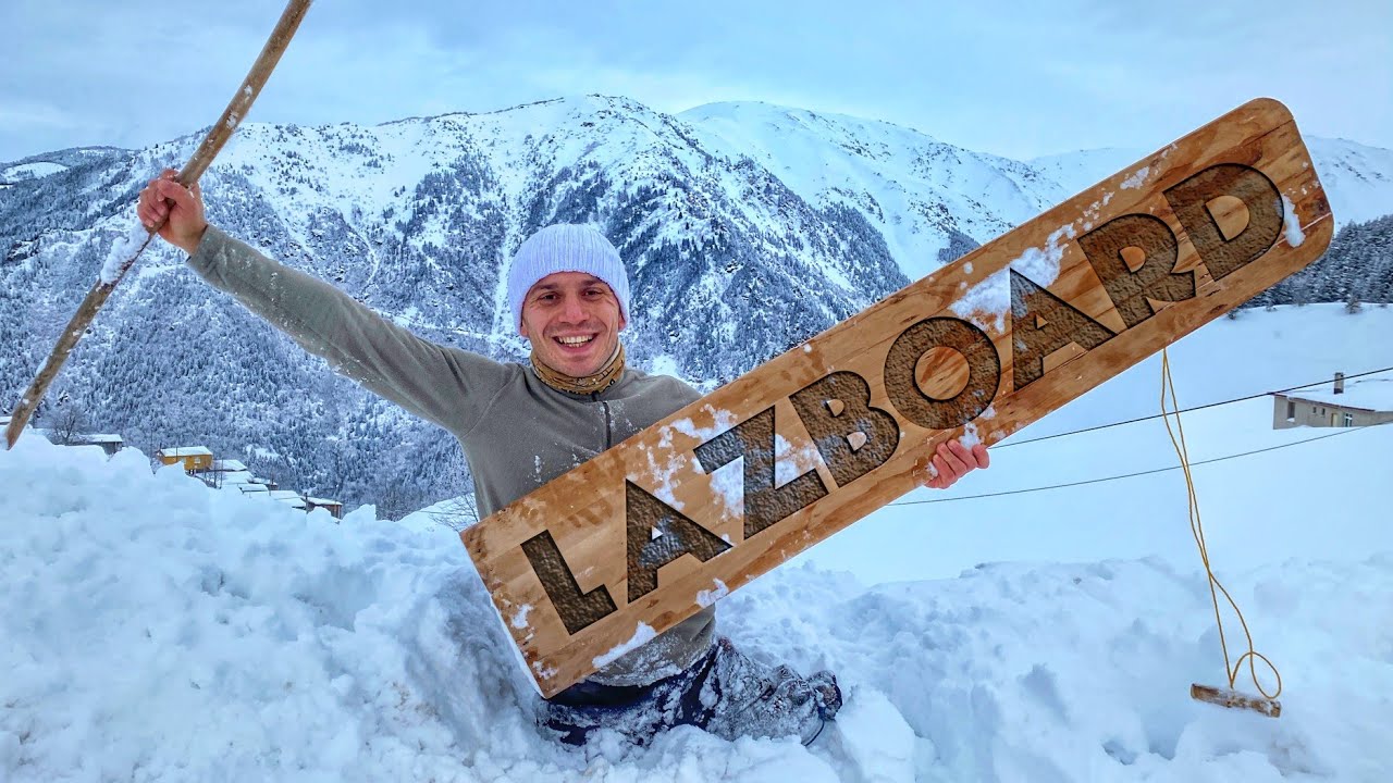 Snowboard Değil, 'Laz'board! // 200 Yıllık Dağ Evinde Bir Gece - YouTube
