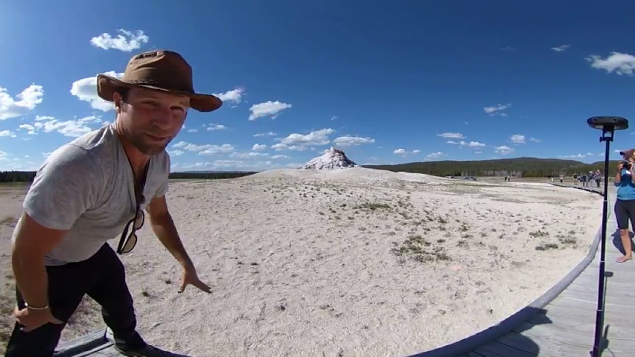 White Dome Geyser Calcification at Yellowstone - YouTube