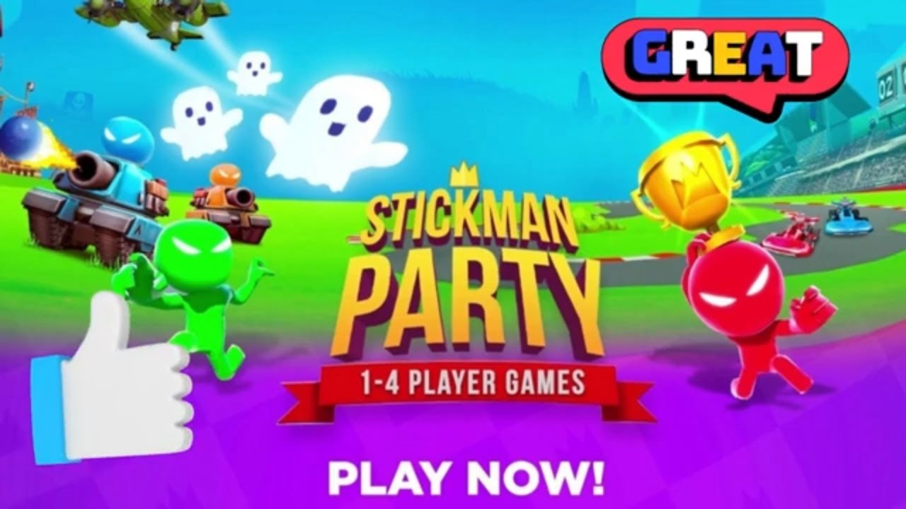 Stickman Party Multiple games play - YouTube