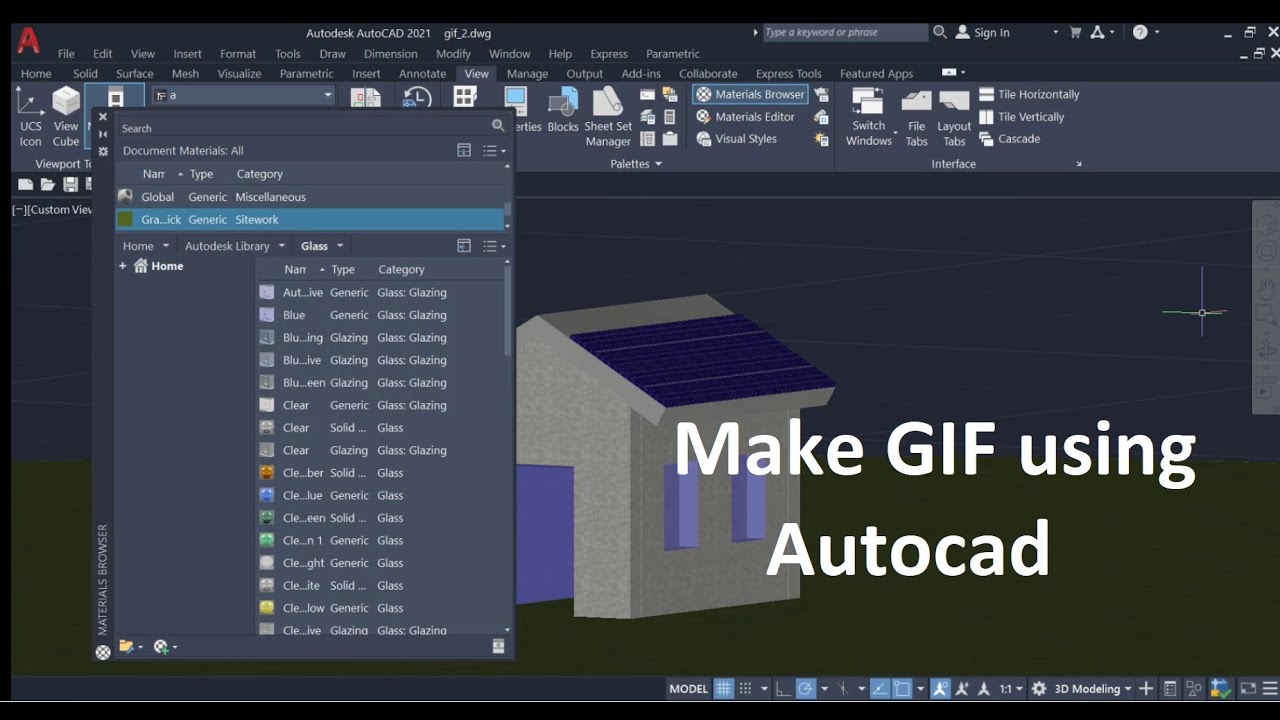 Autocad tutorial - Create a GIF #autocad #tutorial - YouTube