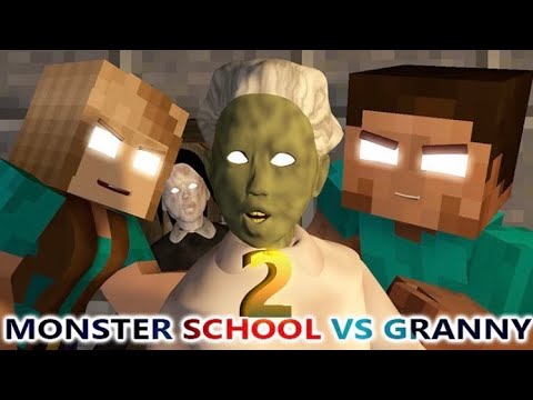 MONSTER SCHOOL VS GRANNY IN MINECRAFT PART 2 | HORROR GAME (MINECRAFT ANIMATION)- DAY 2