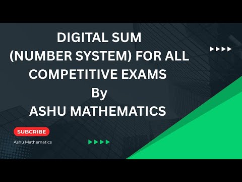 Digital Sum (Number system)For all competitive exams by -Ashu ...