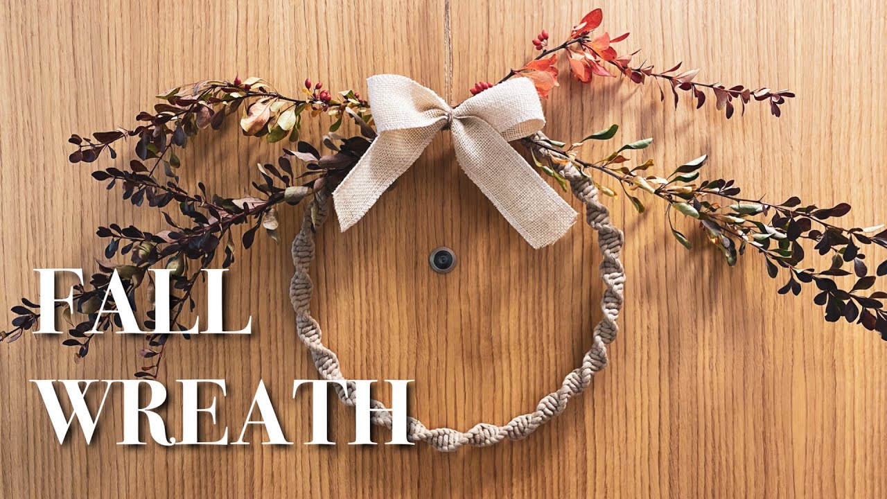 MACRAME WREATH | Super easy macrame decoration for the fall - YouTube