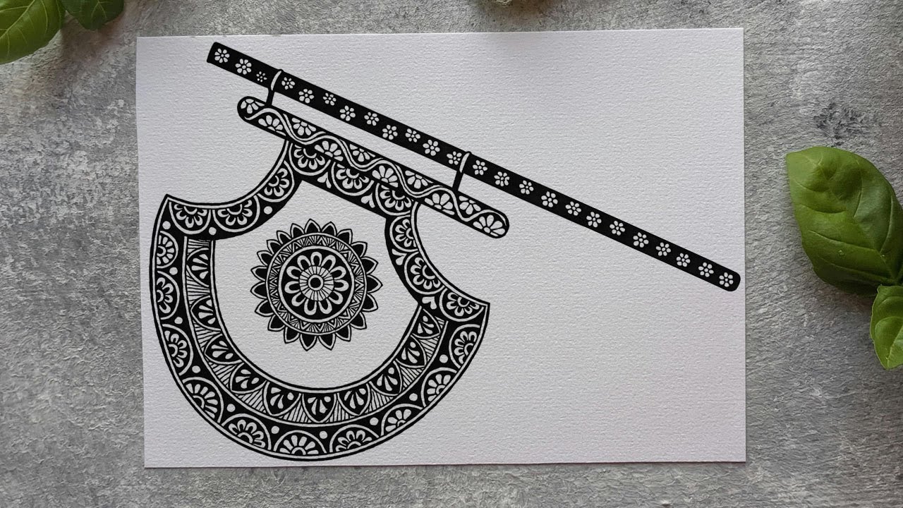 Beautiful Mandala Axe Drawing | Traditional Indian Art Design | Ink Pen ...