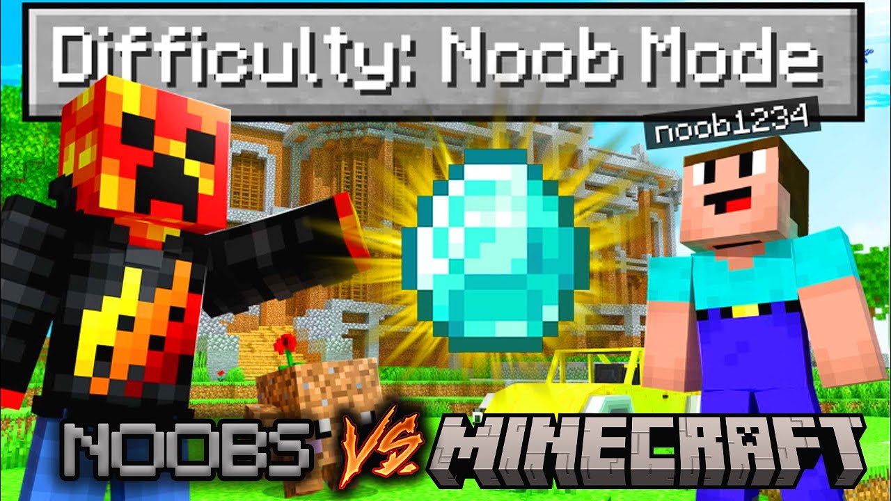 Noobs Vs Minecraft: The Hunt for Diamond Begins... - YouTube