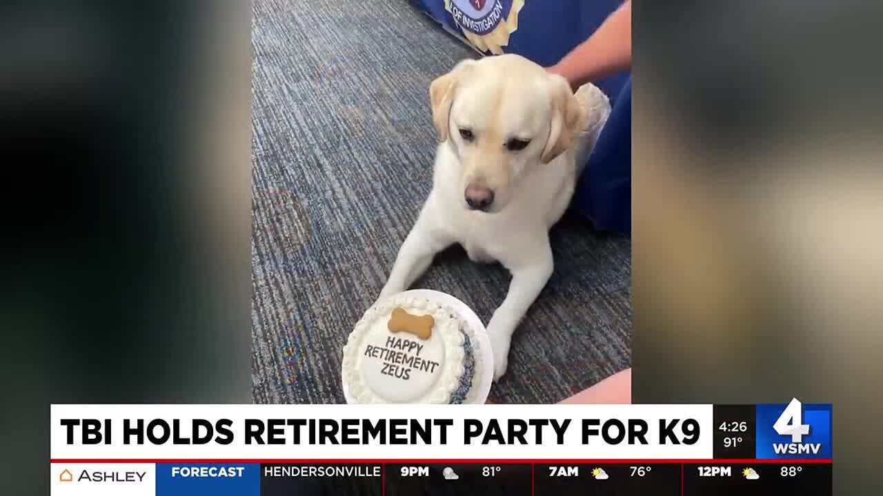 TBI announces retirement of K9 Zeus after 5 years of service - YouTube