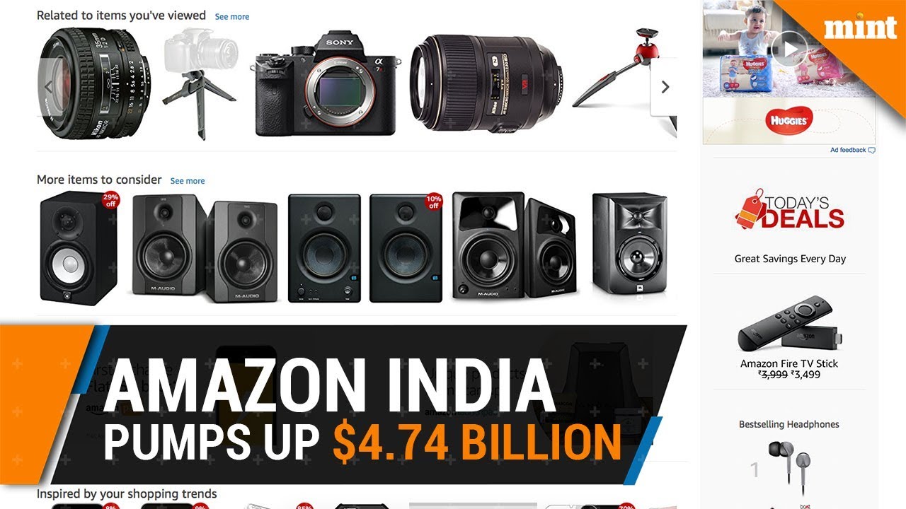 Amazon pumps up $4.74 billion to take on Flipkart - YouTube