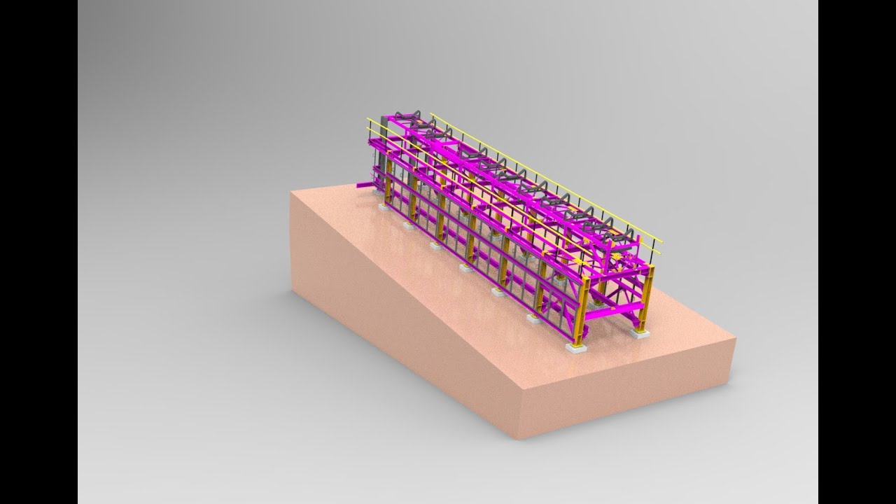 DECLINE CONVEYOR TAKE UP FRAME ANIMATION - YouTube