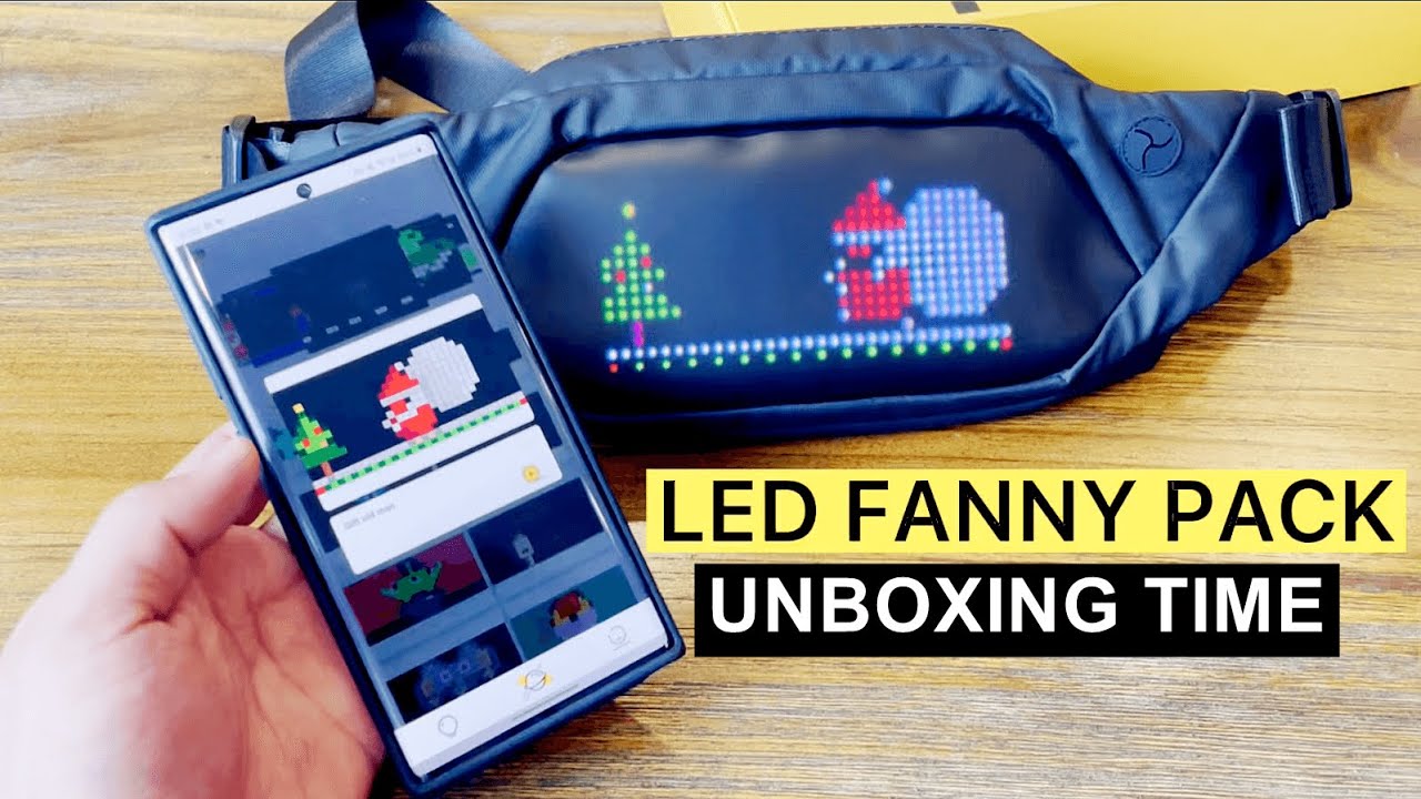 PROGRAMMABLE LED PIXEL FANNY/WAIST PACK SUPPORT AMINATION/GRAFFITI/TEXT ...
