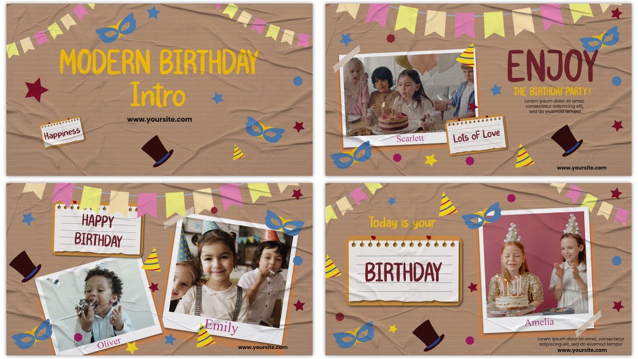 Modern Birthday Intro Premiere Pro Templates | Make The Best Slideshows ...
