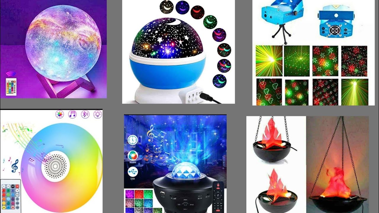 Galaxy star moon projector,starry night light,fire lamp,mini star laser ...