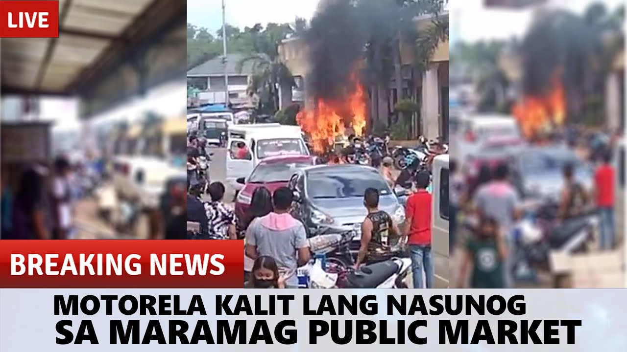 MOTORELA NASUNOG sa GAWAS SA MARAMAG PUBLIC MARKET - YouTube