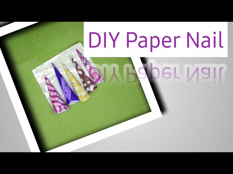 DIY PAPER NAIL||How to make paper nail||Paper Crafting ||DIY - YouTube