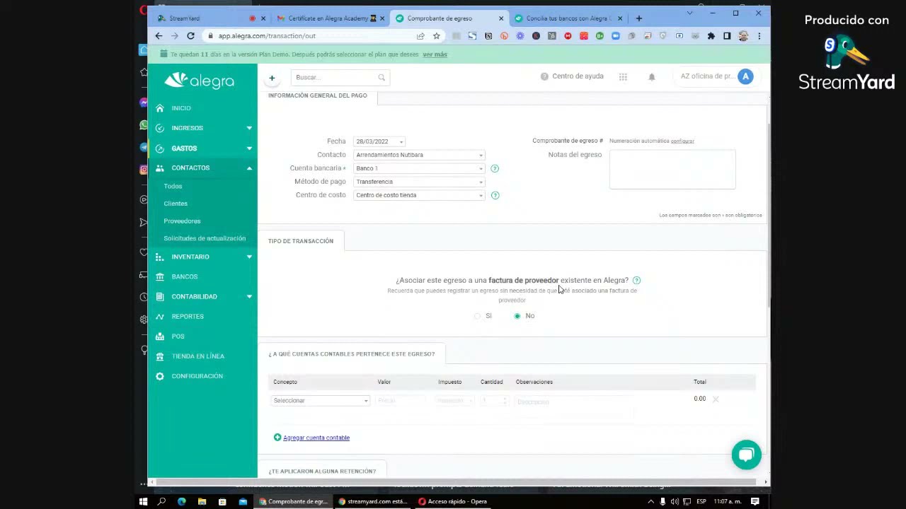 tutorial alegra 2 - YouTube