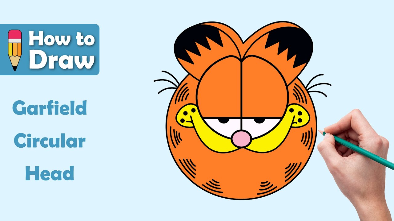 🎨 How to Draw Garfield’s Circular Head in 5 Easy Steps! 🐱 # ...