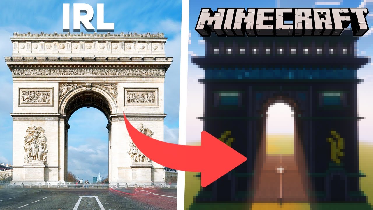 I built the Arc de Triomphe in Minecraft! - YouTube