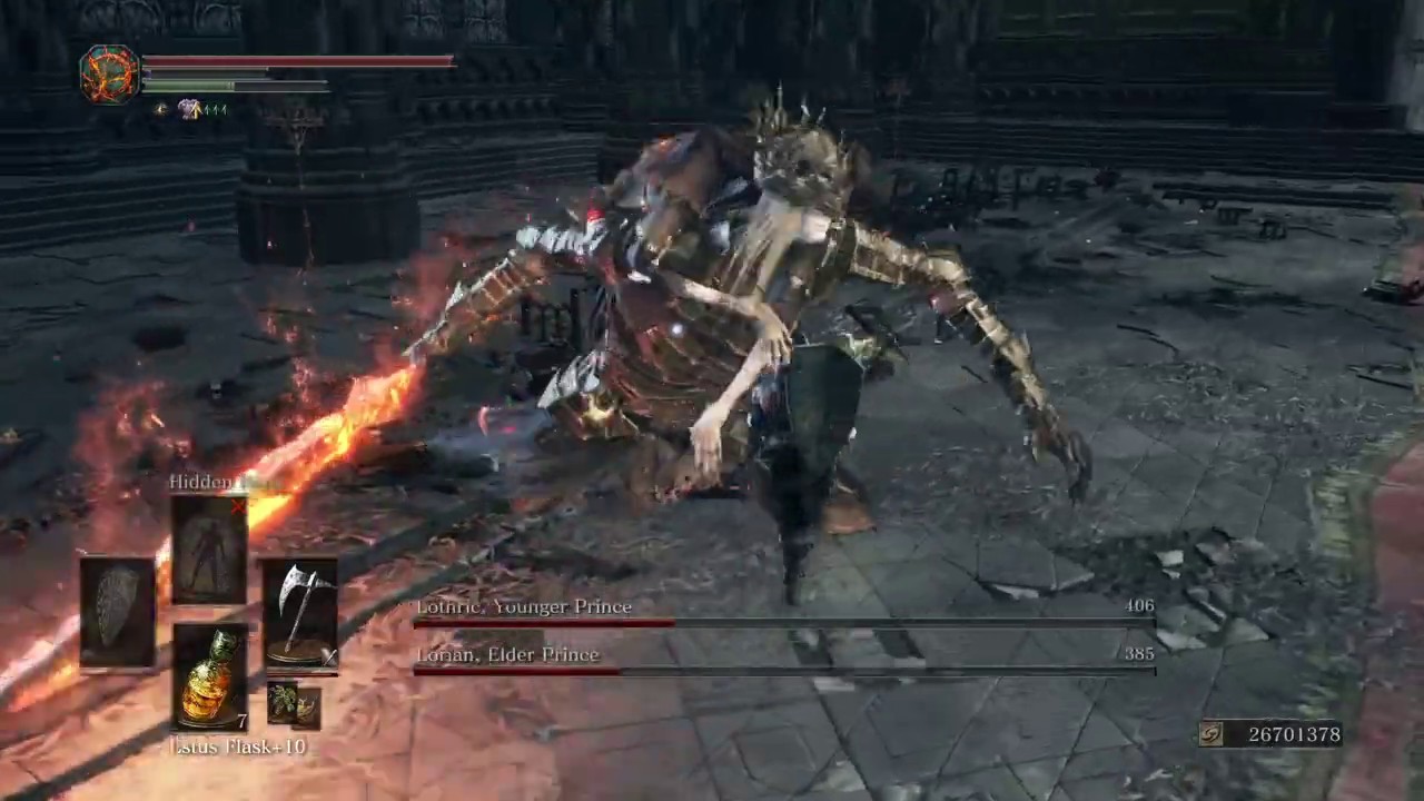 DARK SOULS 3 - Lothric, Younger Prince NG+5 (SL 1/Solo/Melee) - YouTube