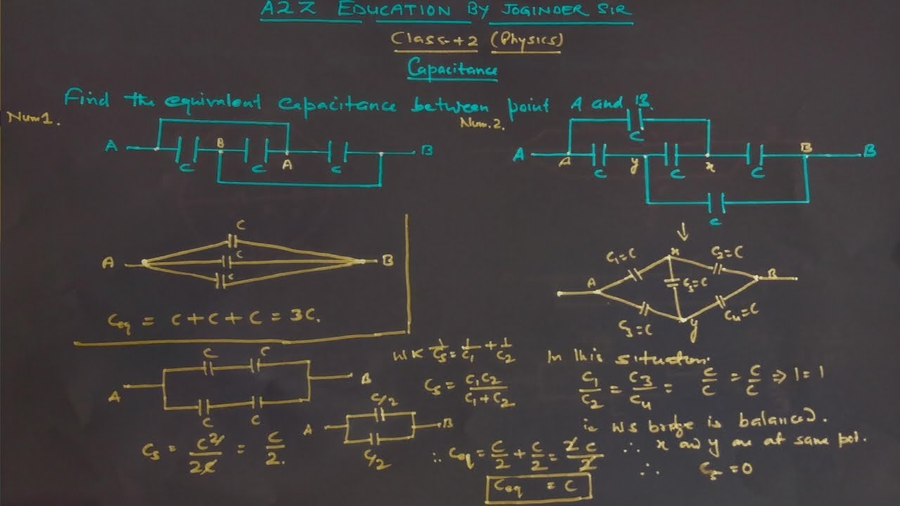 +2 Physics || Capacitor || Numericals || Part-5 || - YouTube