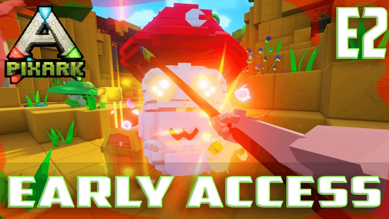 Let's Play PIXARK (Single Player)Ep.2-Pachy Taming,DIY Hut,Parasaur ...