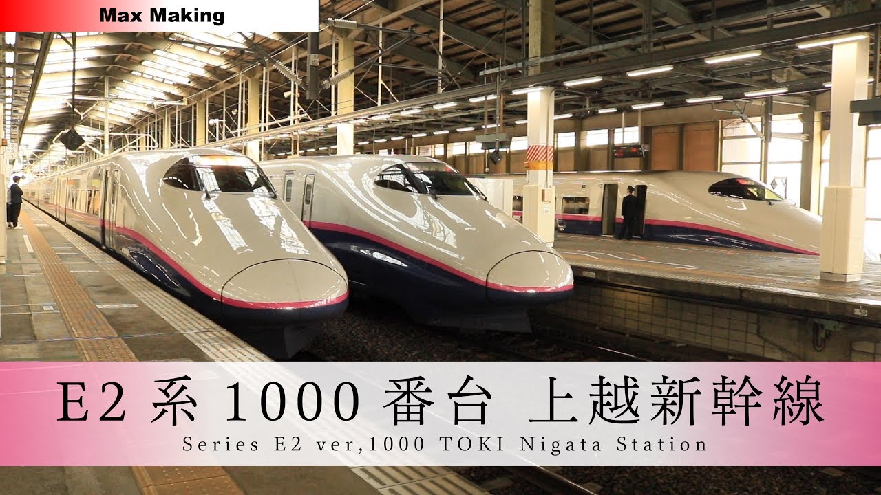 【HD】E2系1000番台とき Japanese Shinkansen E2-1000 Series TOKI! 上越新幹線 新潟駅 入線 ...