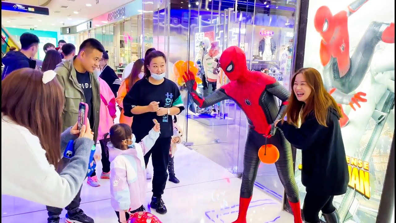 Spider-man Spider Man's Morning Routines and go to Market in real life ...