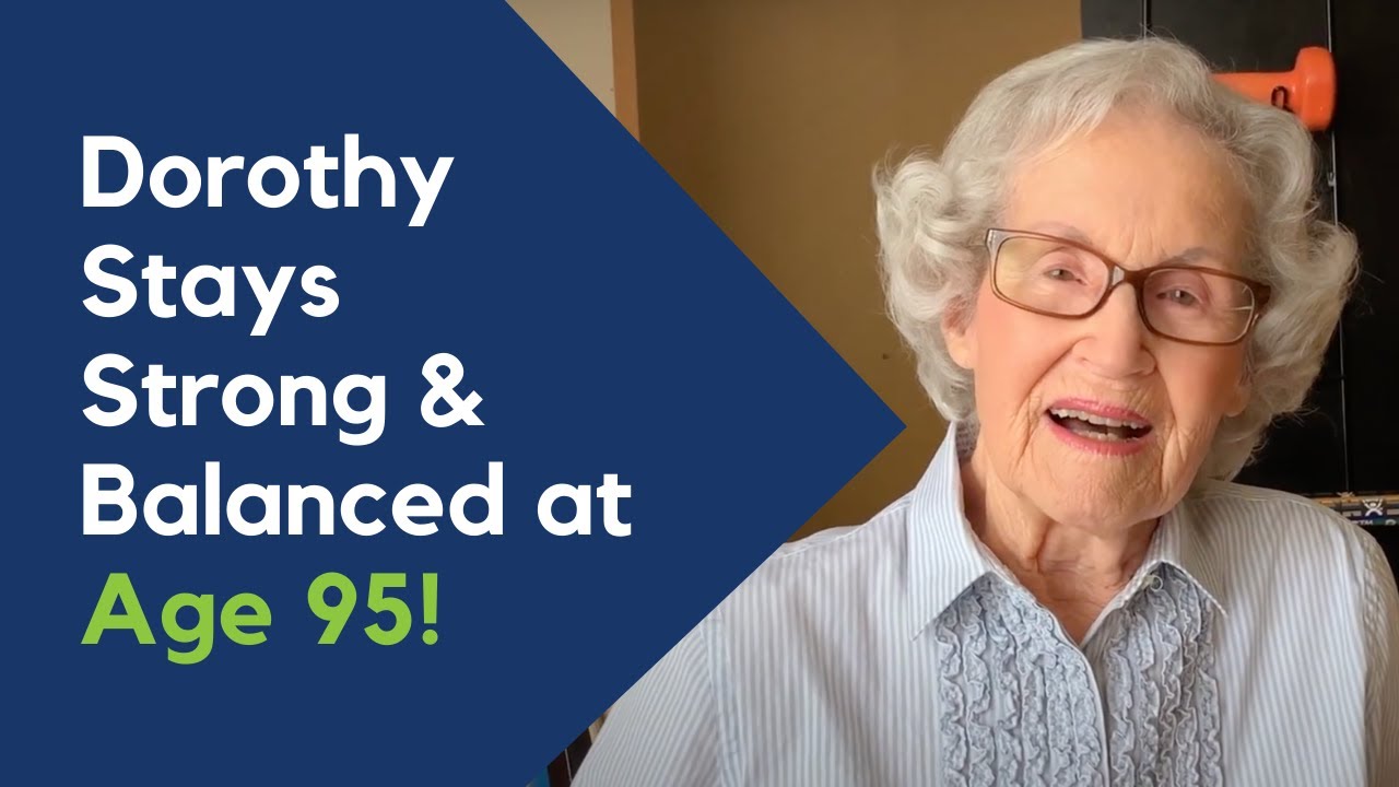 Dorothy stays strong and balanced at age 95! - YouTube