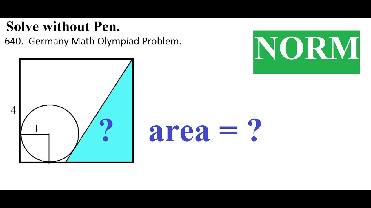 Germany Math Olympiad Problem - YouTube