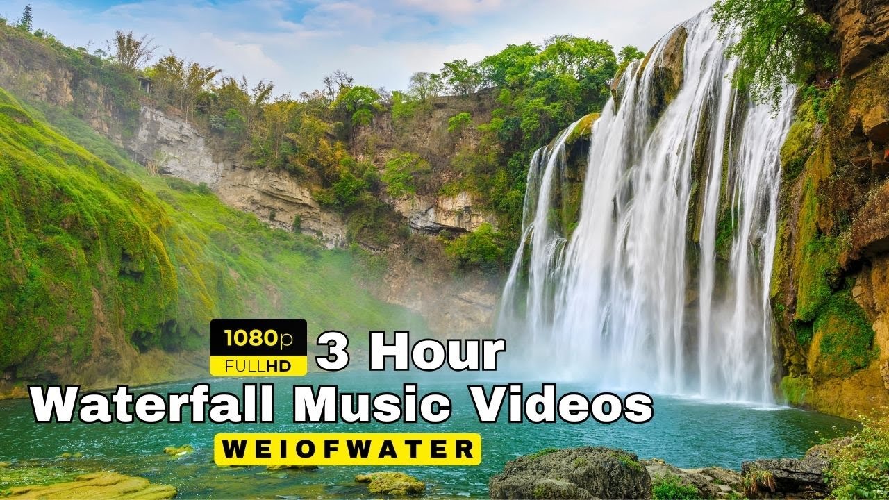 "Waterfalls of the World" (+Music)3 HR Healing Video 1080p with Musc ...