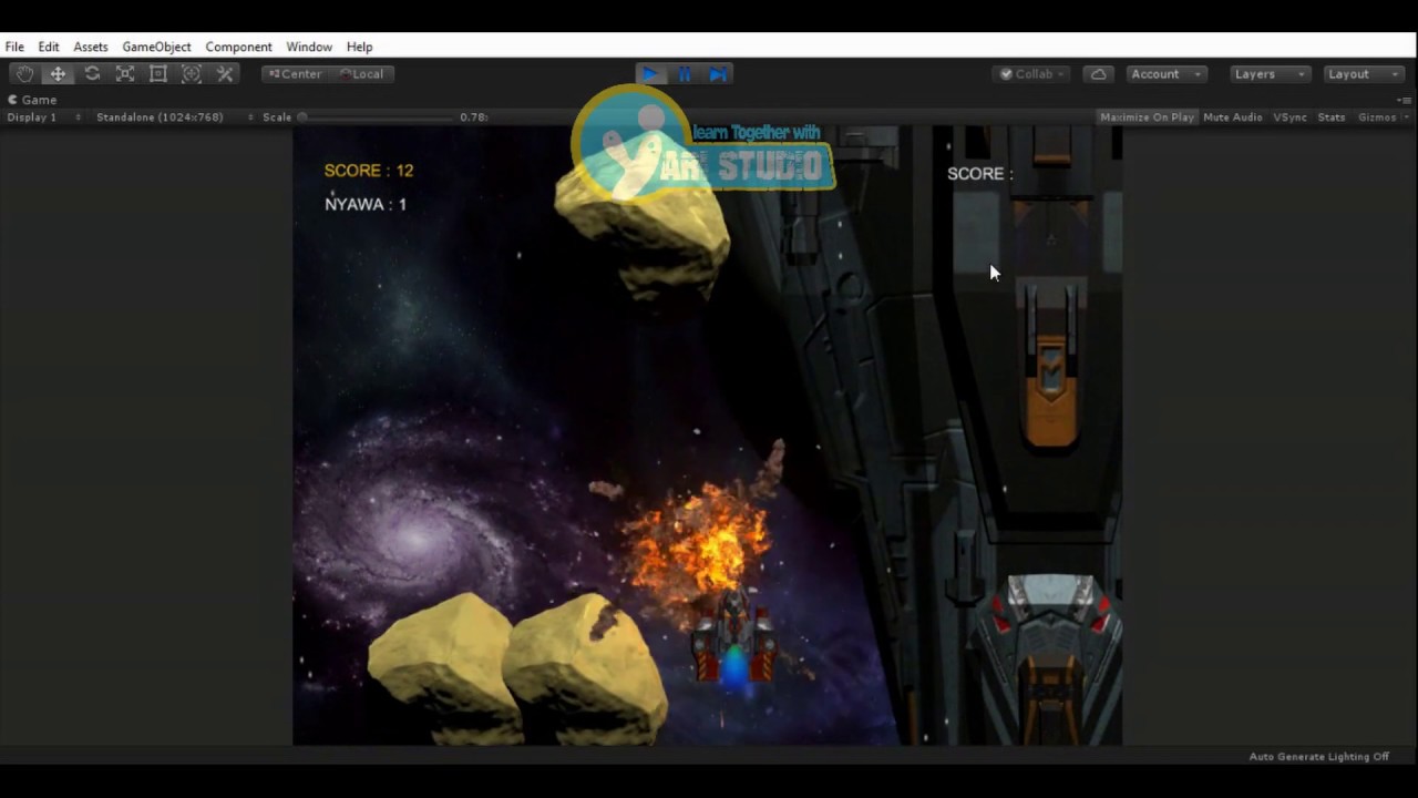Tutorial Mudah Membuat Meteor Space Game 01 INTRO Dengan Unity 3D 2019 ...