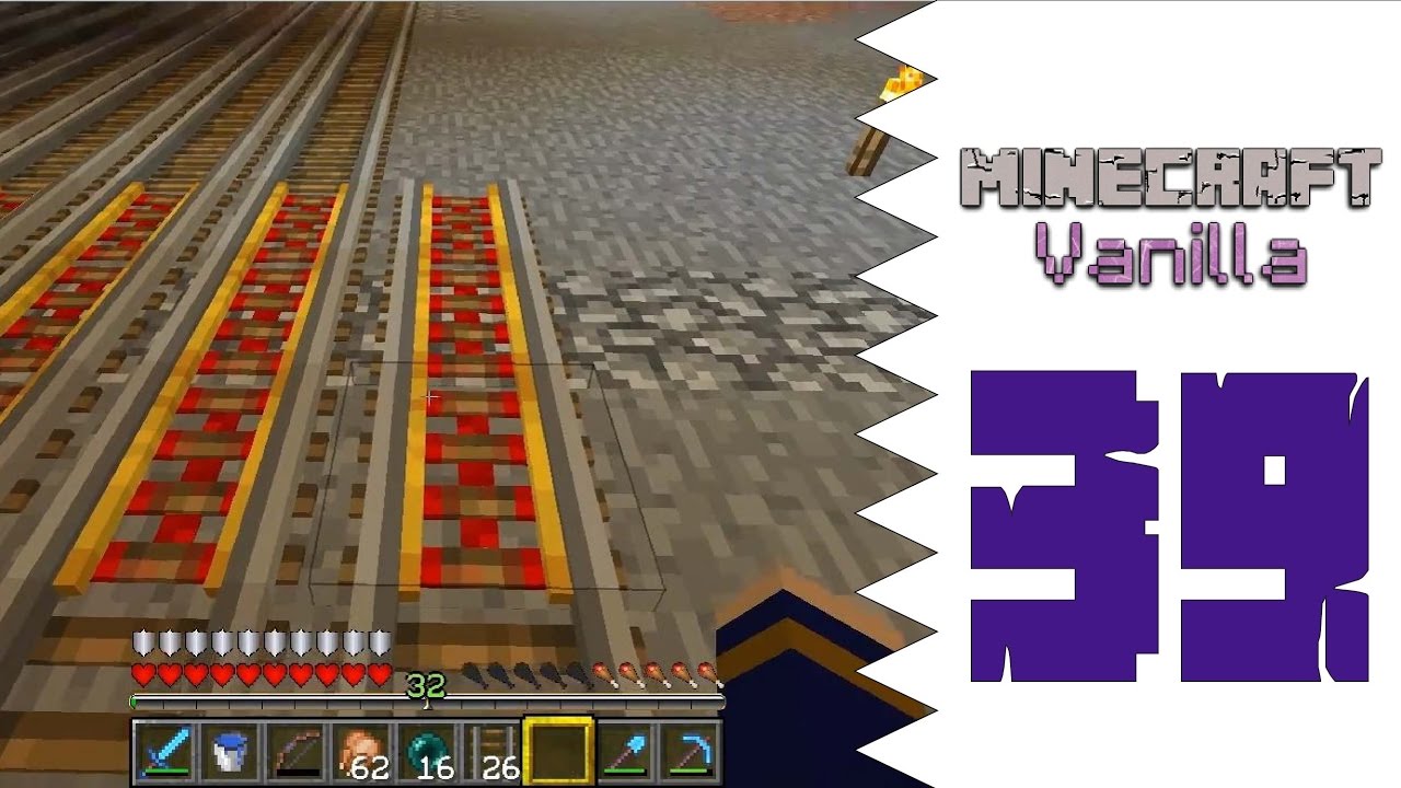Minecraft Vanilla Ep 39 - This Episode is ON The Rails! - YouTube